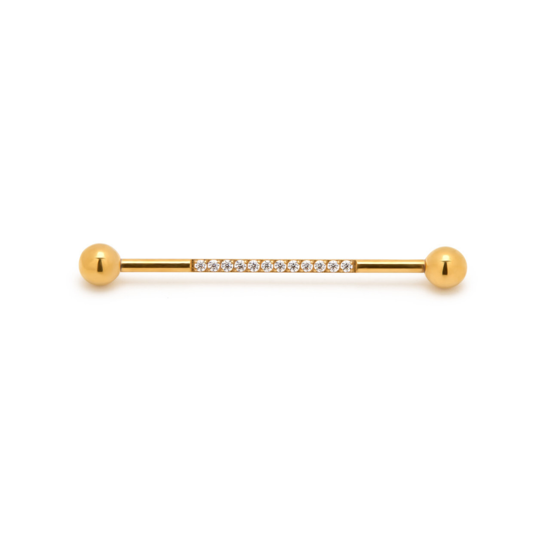 24kt Gold PVD Internal Thread Basics – Trident - Fine Body Jewelry