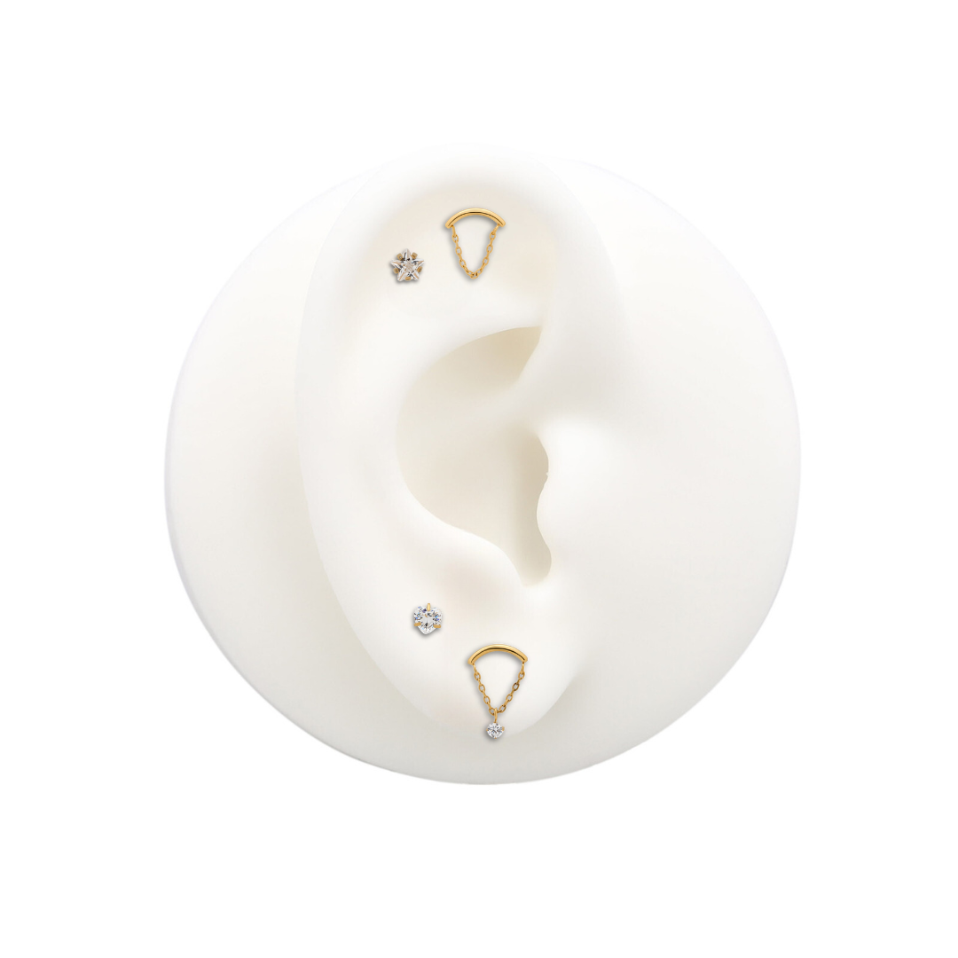 Threadless Attachments – Trident - Fine Body Jewelry