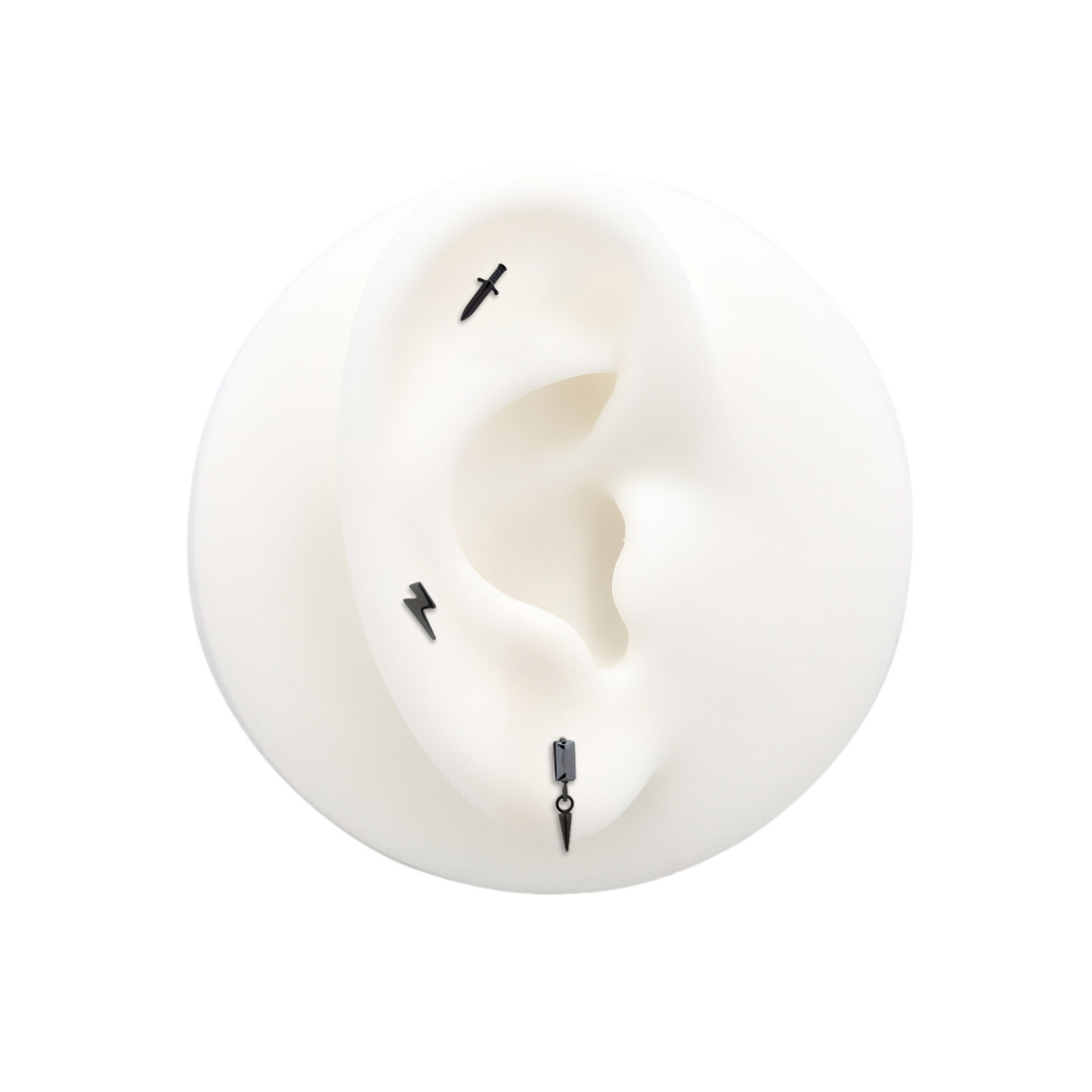 Black Titanium Internal Sword Attachment – Trident - Fine Body Jewelry