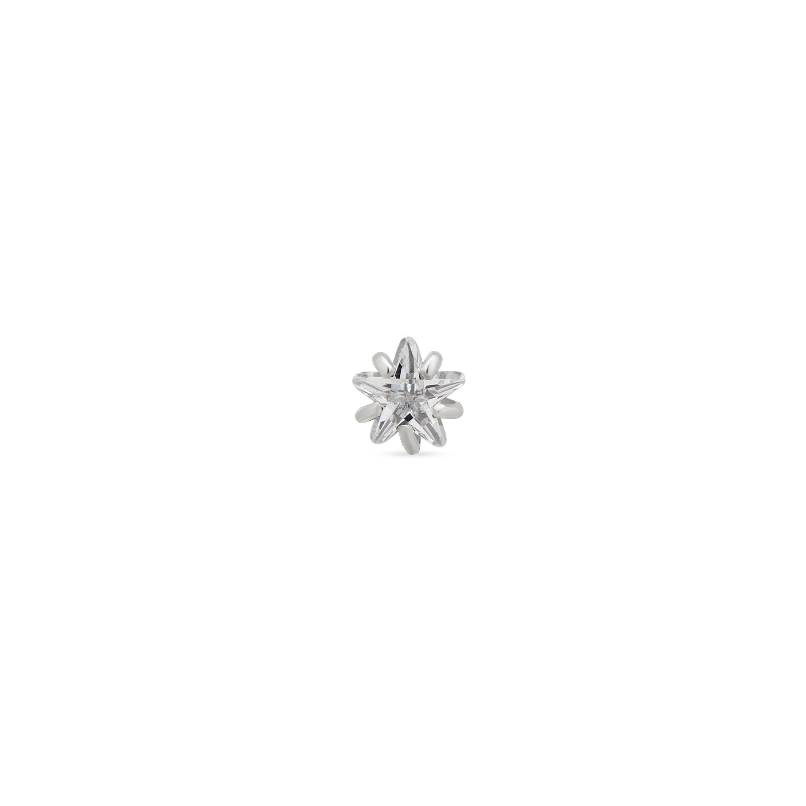 Threadless Prong Set Star Attachment – Trident - Fine Body Jewelry
