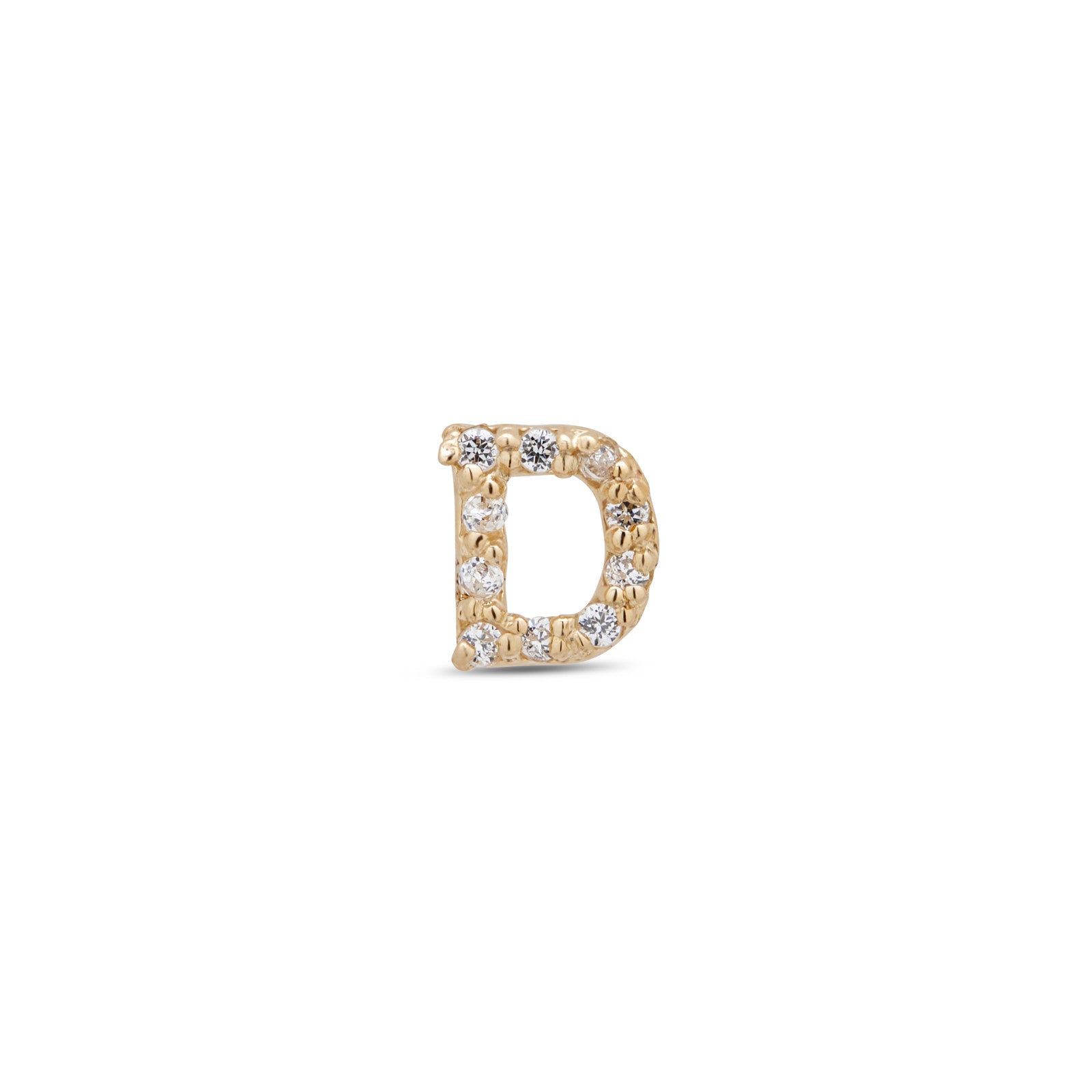 14kt Gold Threadless - Jewel D – Trident - Fine Body Jewelry