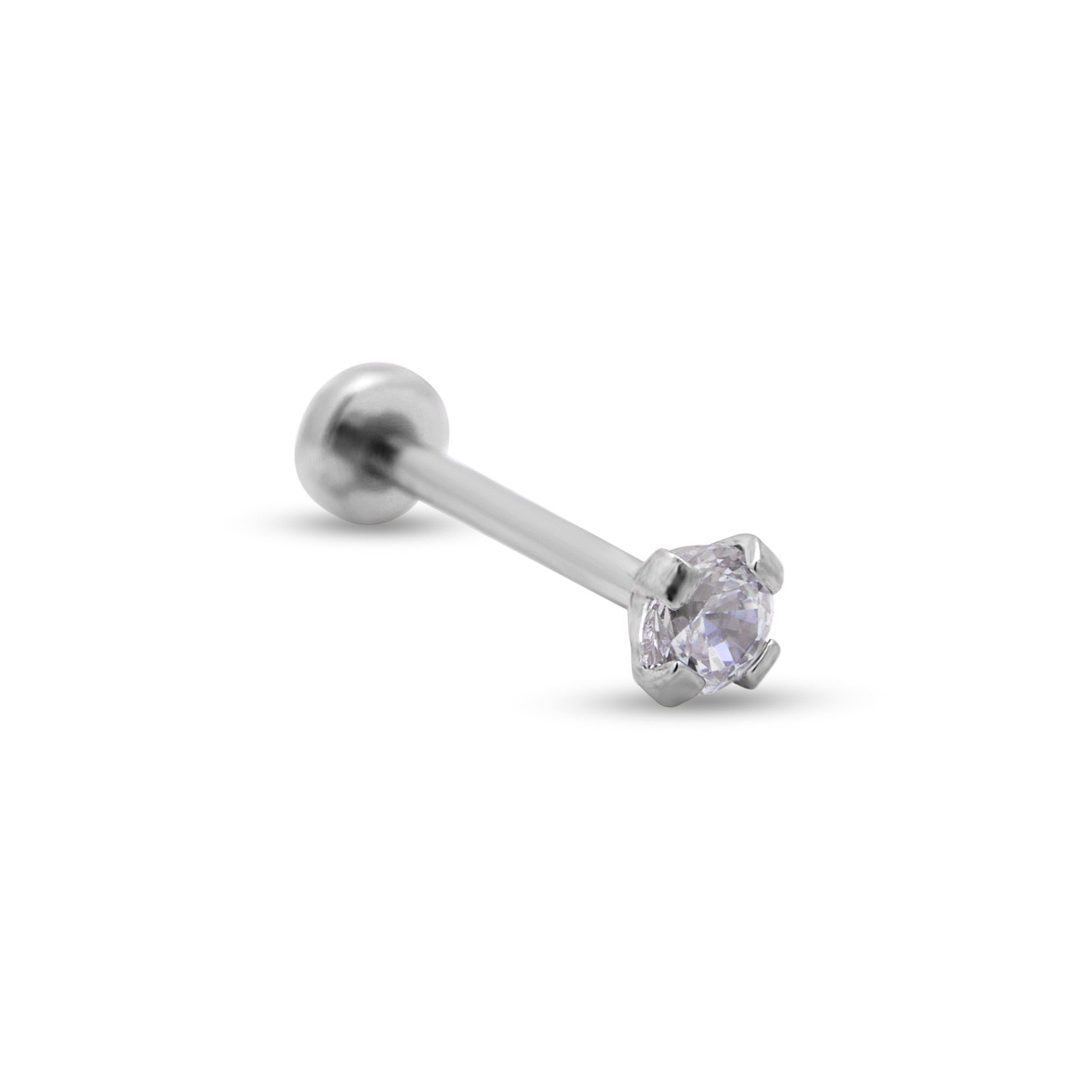 Internally Threaded Nose Labret - Prong Set – Trident - Fine Body Jewelry