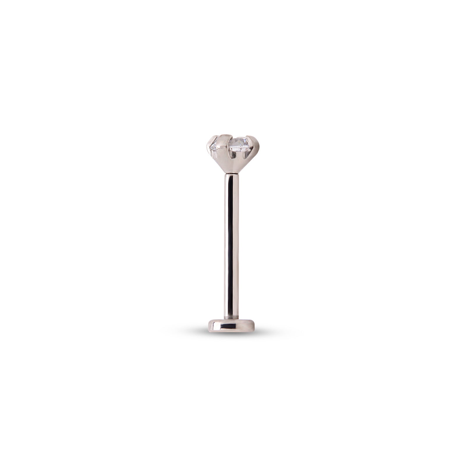 Internally Threaded Nose Labret - Prong Set – Trident - Fine Body Jewelry