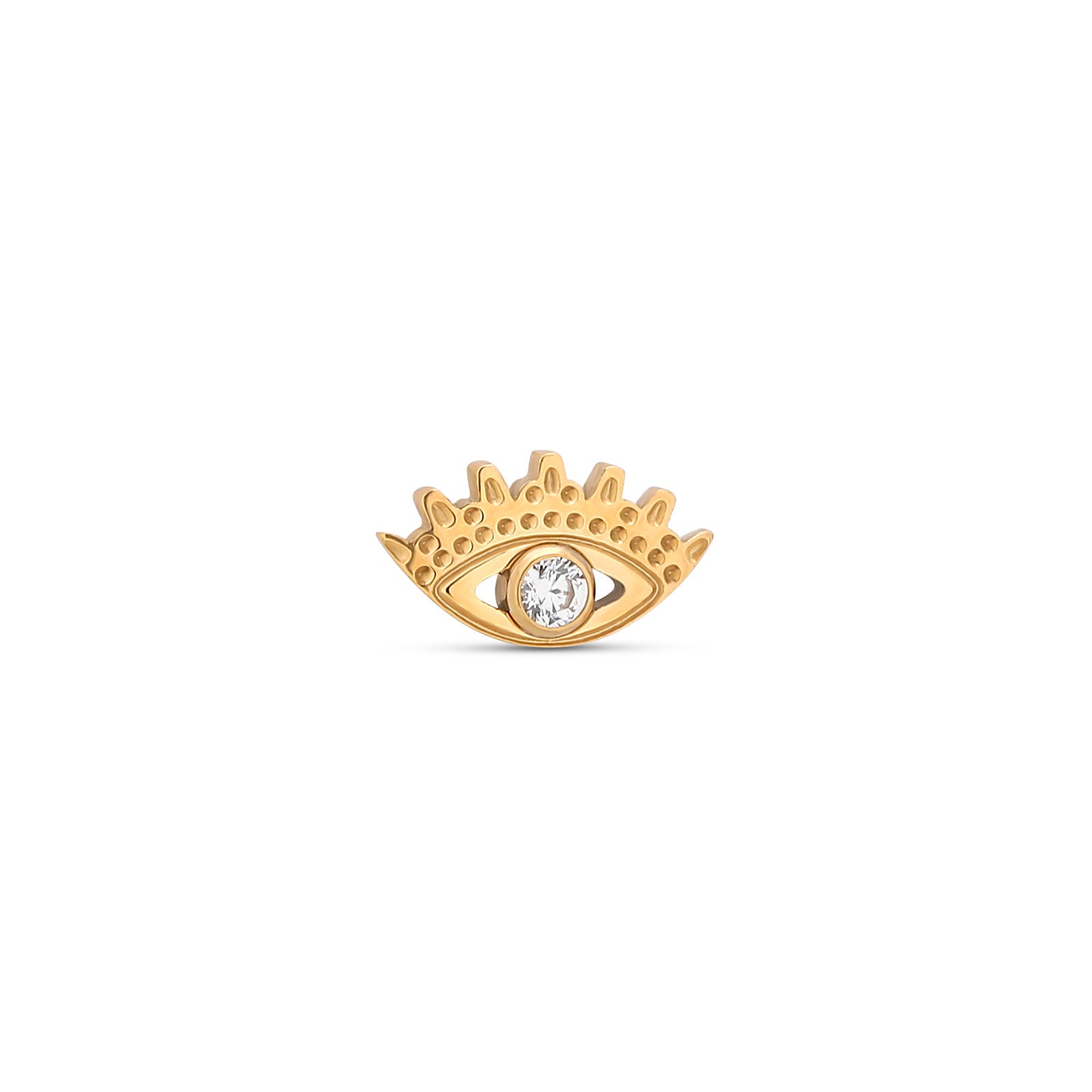 24kt Gold PVD Titanium Threadless Jewel Eye Attachment – Trident - Fine ...